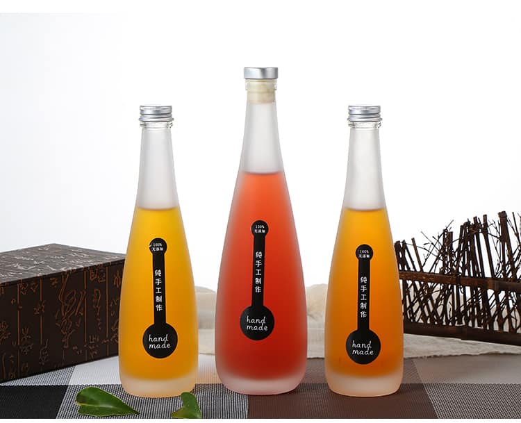 Clear frosted Ice wine bottles water bottle 330ml 500ml - Custom Glass ...